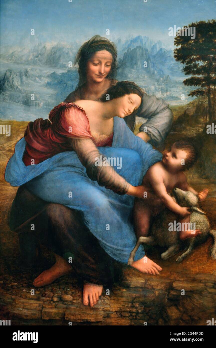 Jungfrau Und Kind Mit Der Heiligen Anna Leonardo Da Vinci