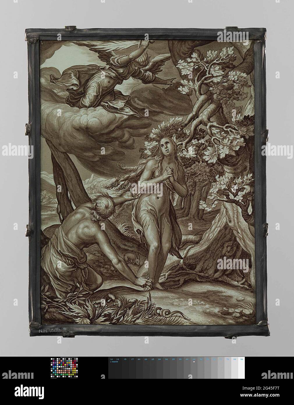 Stained glass window adam eve -Fotos und -Bildmaterial in hoher ...