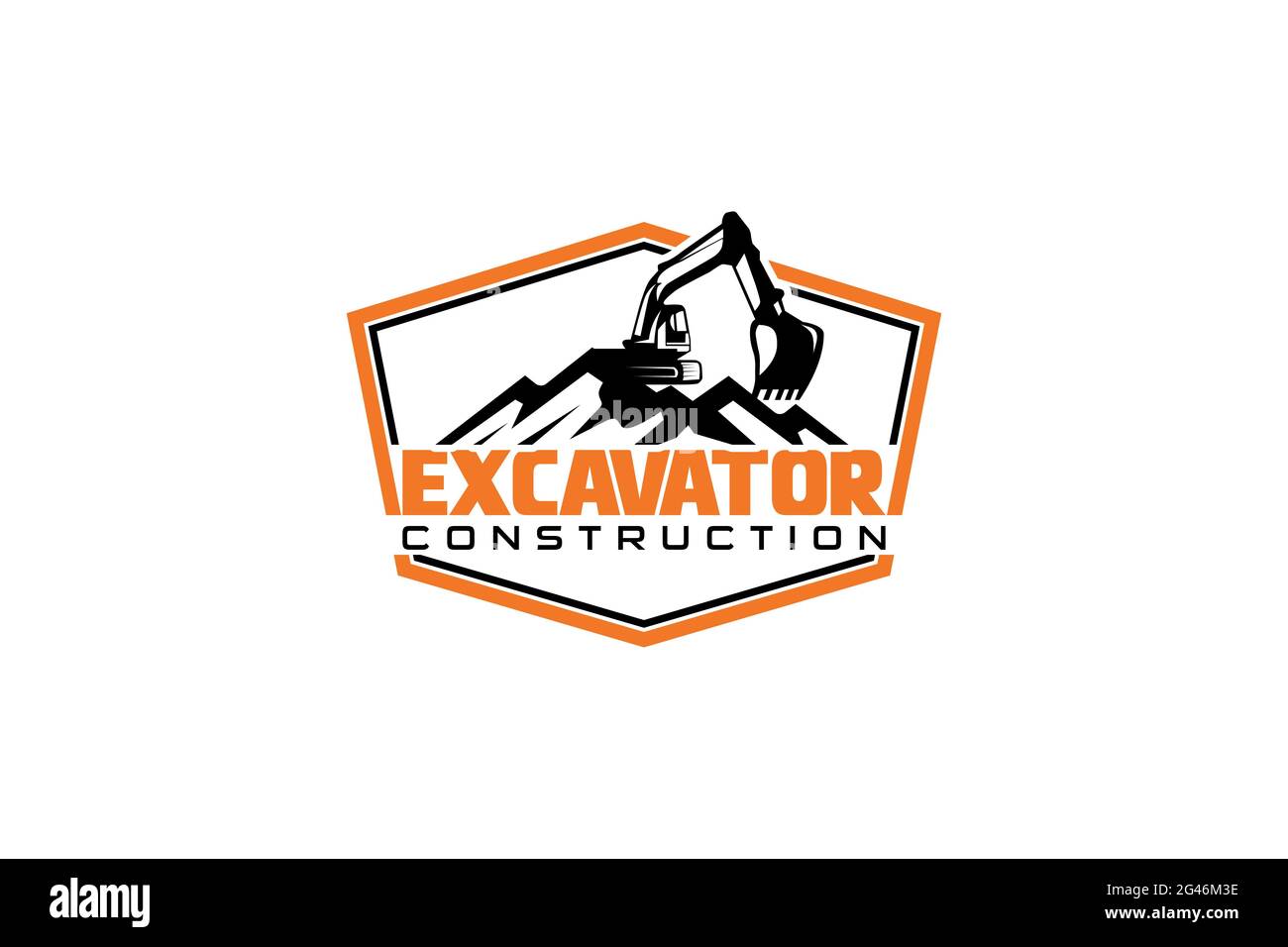 Vorlage für Bagger-Logo. Schwere Ausrüstung Logo Vektor für ...