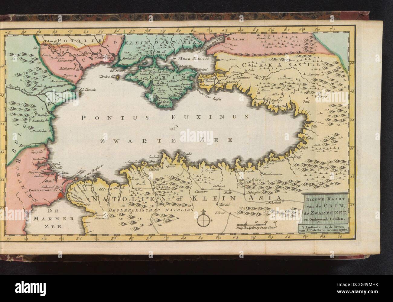 Karte der Länder rund um das Schwarze Meer; Neue Karte der Krim, des ...