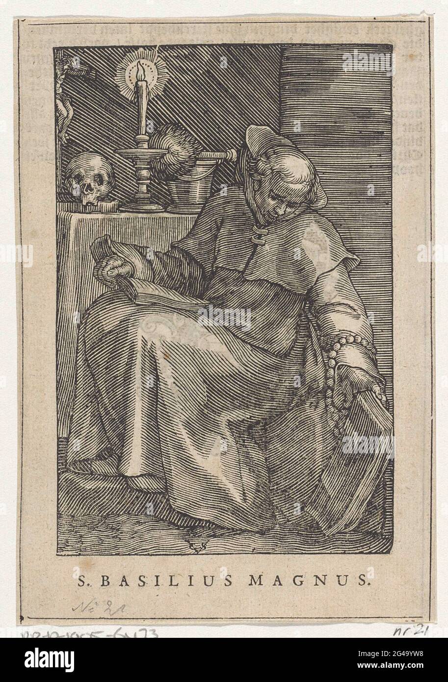 Der heilige Basilius der große als Einsiedler; S. Basilius Magnus ...