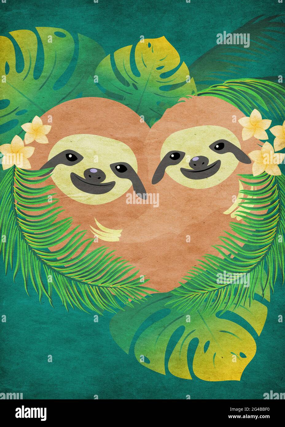 Tropische blätter cartoon -Fotos und -Bildmaterial in hoher Auflösung ...