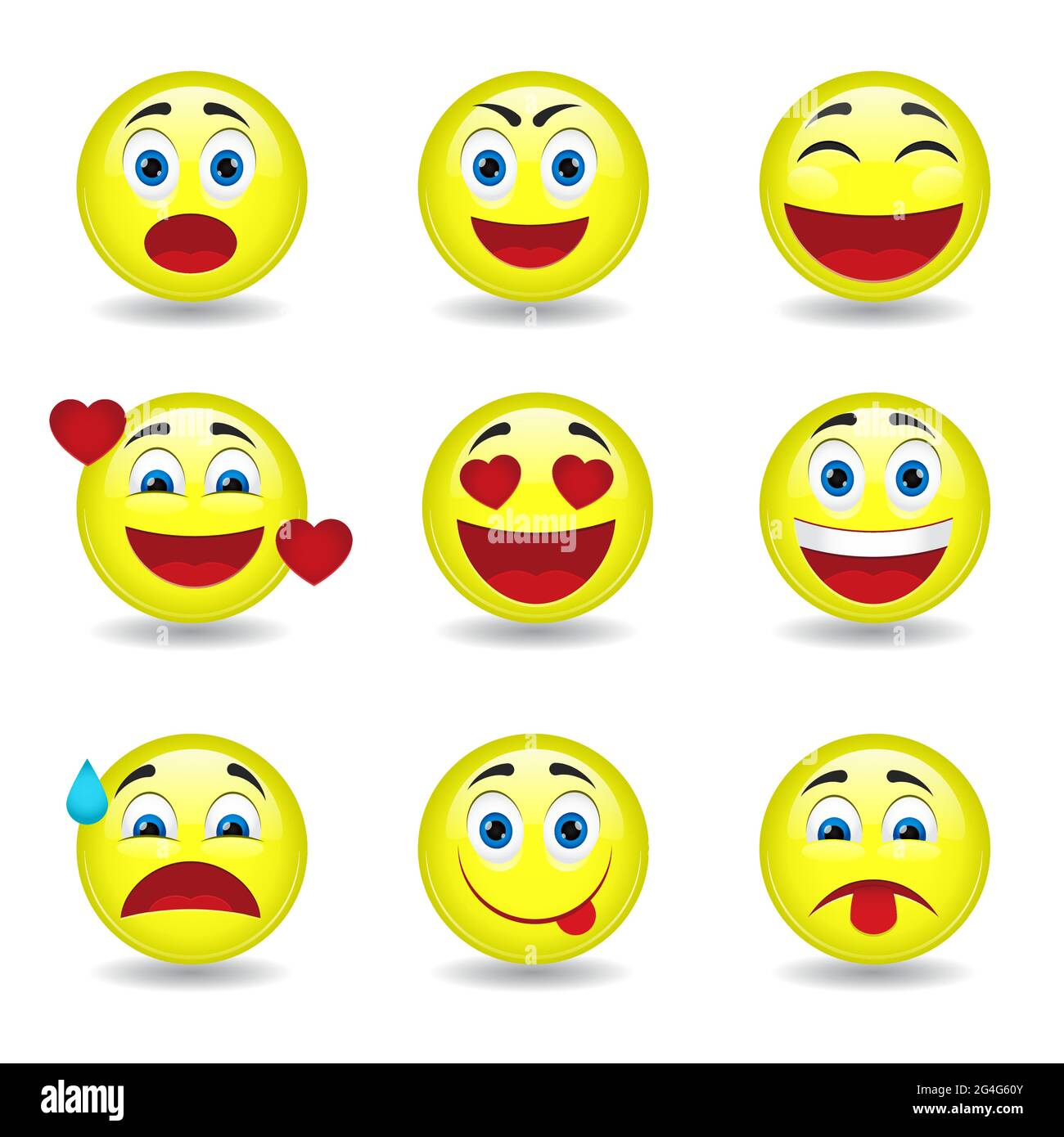 Smiling cartoon emoji emoticon smiley -Fotos und -Bildmaterial in hoher ...