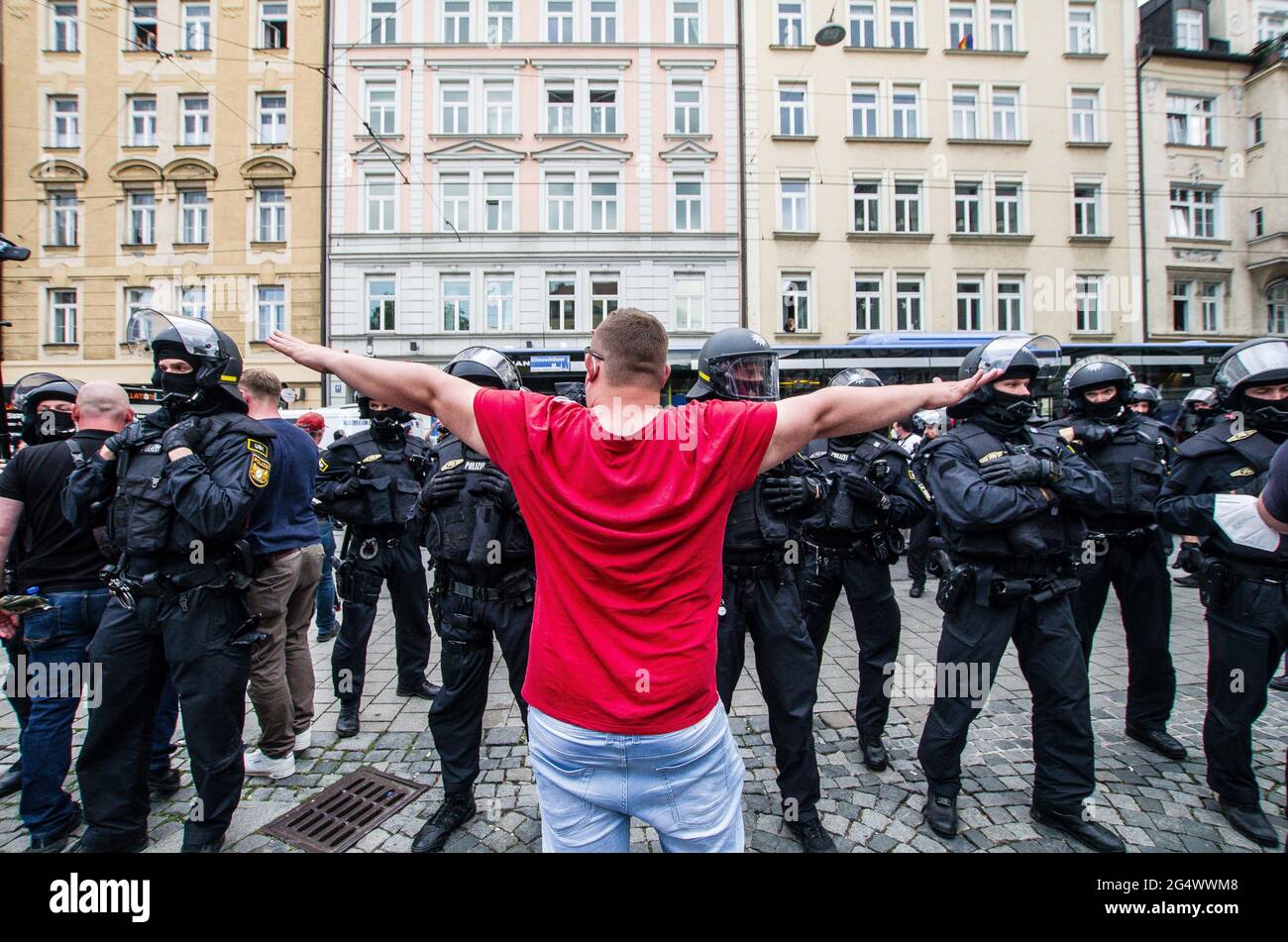 München, Bayern, Deutschland. Juni 2021. Die ultra-nationalistischen ...
