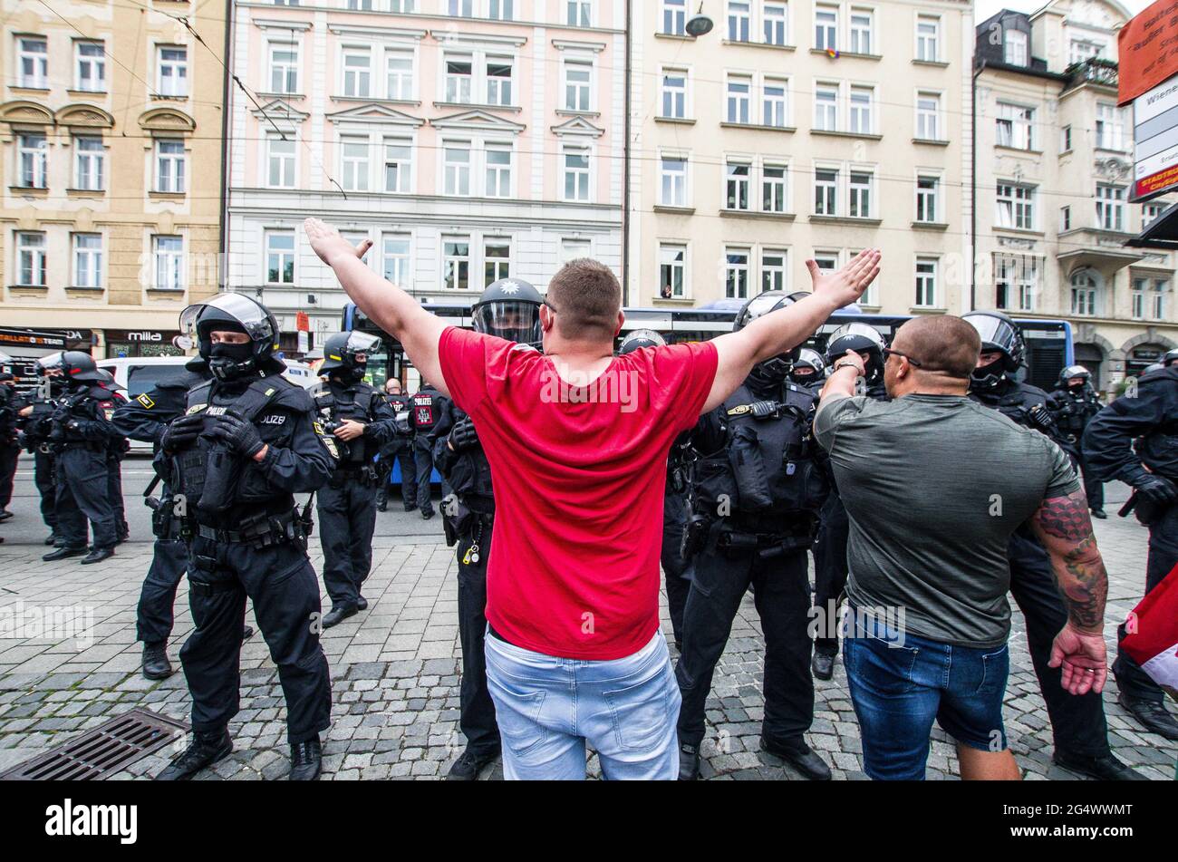 München, Bayern, Deutschland. Juni 2021. Die ultra-nationalistischen ...