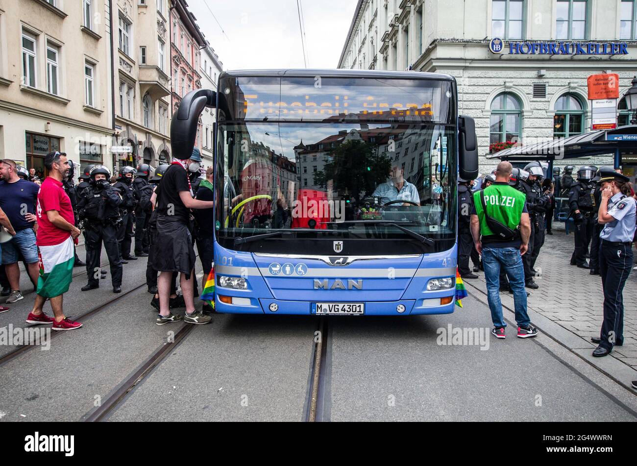 München, Bayern, Deutschland. Juni 2021. Die ultra-nationalistischen ...