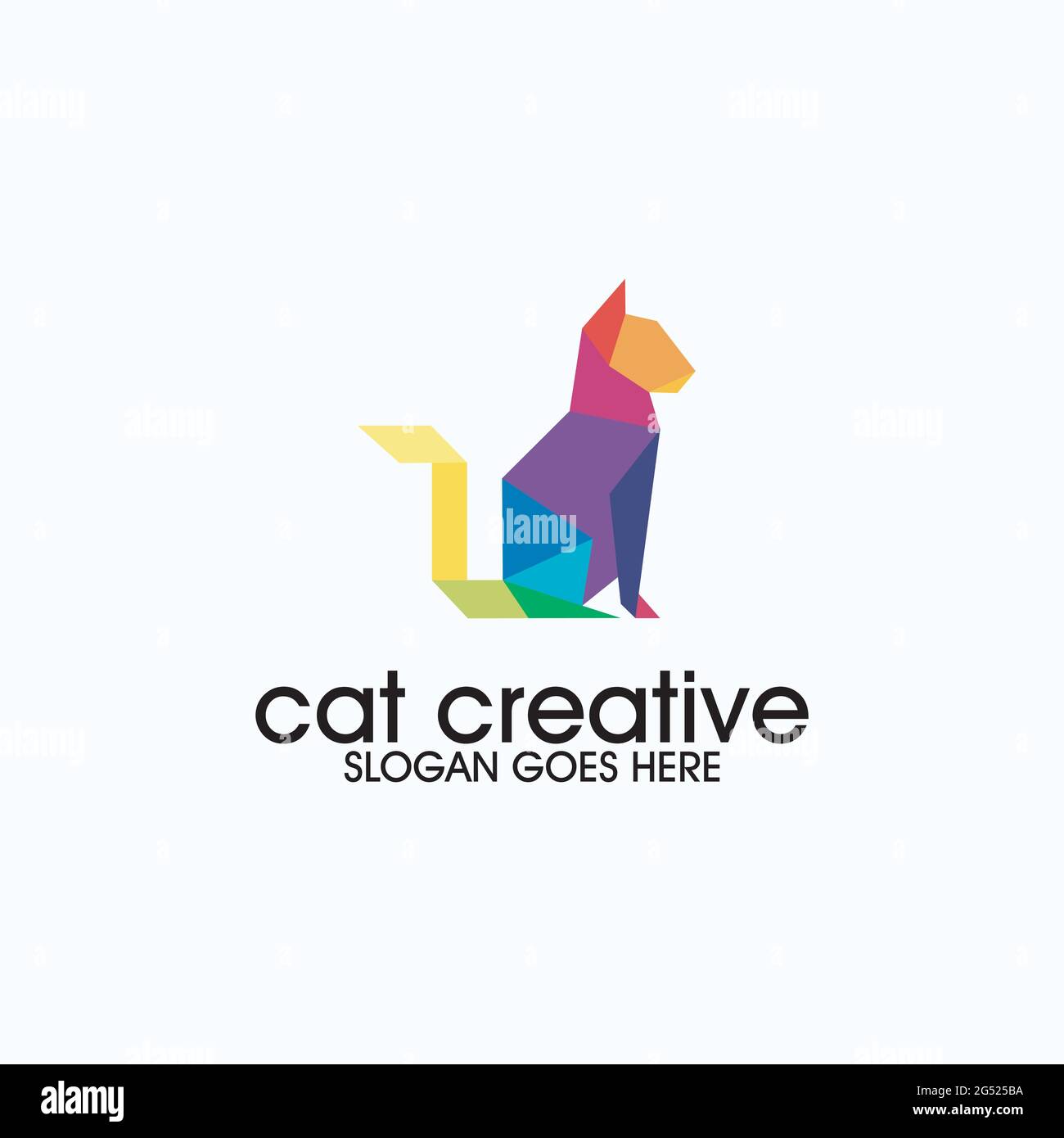 Wilde katze tier low poly design -Fotos und -Bildmaterial in hoher ...