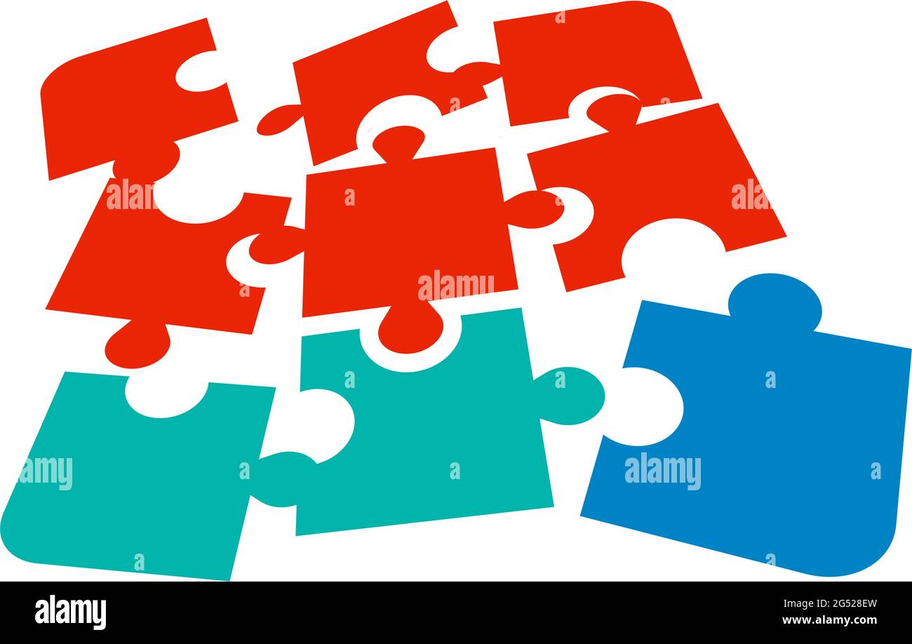 Autismus Puzzle Symbol Design Vorlage Vektor isolierte Illustration ...