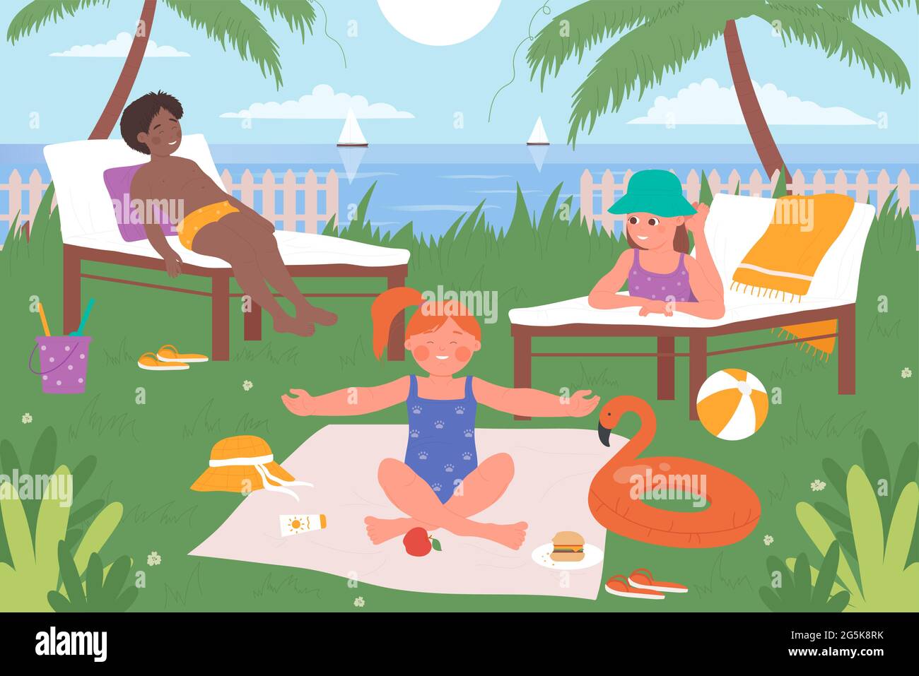 Glückliche insel Stock-Vektorgrafiken kaufen - Alamy