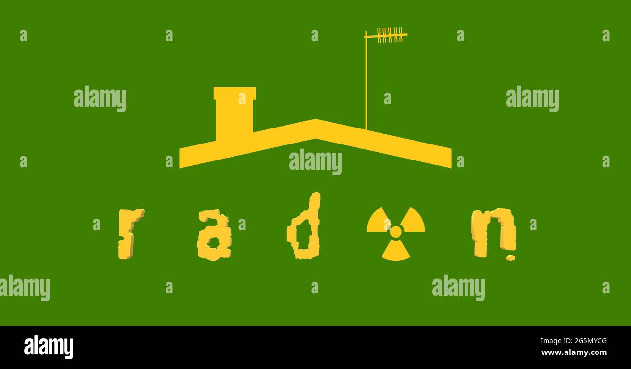 EDELGAS. RADON-Detailbild. Radon, ein Schadstoff, der die Luftqualität ...