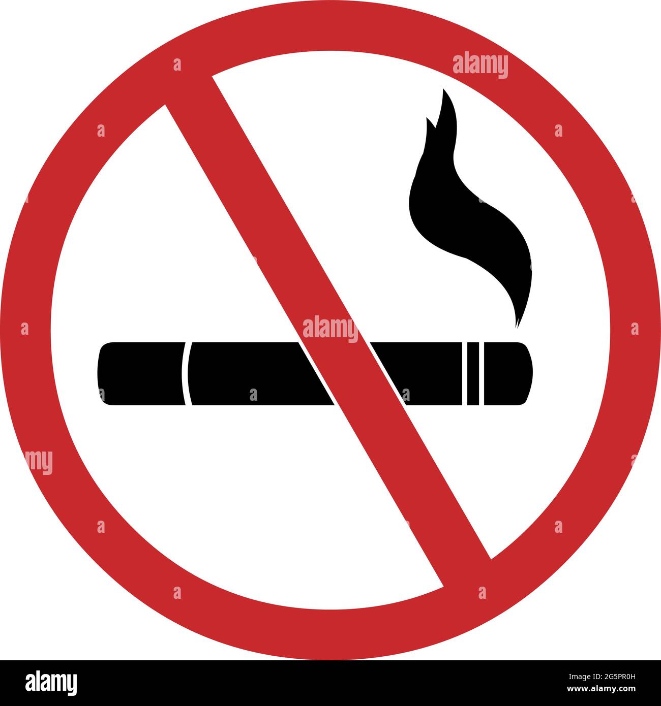 Vektordarstellung des Symbols oder Symbols für Rauchverbot Stock ...