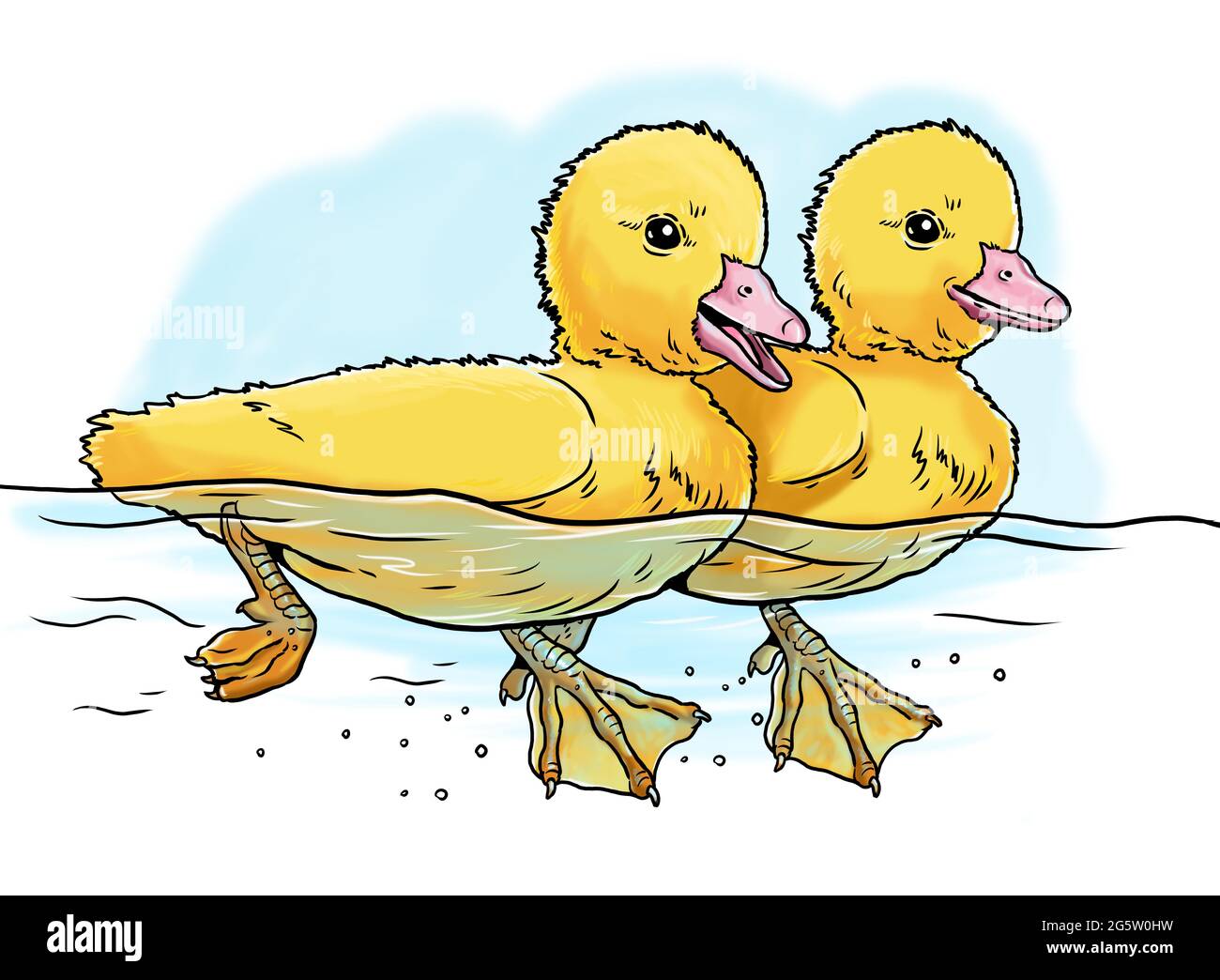 Lustige Ente Schwimmen Clipart