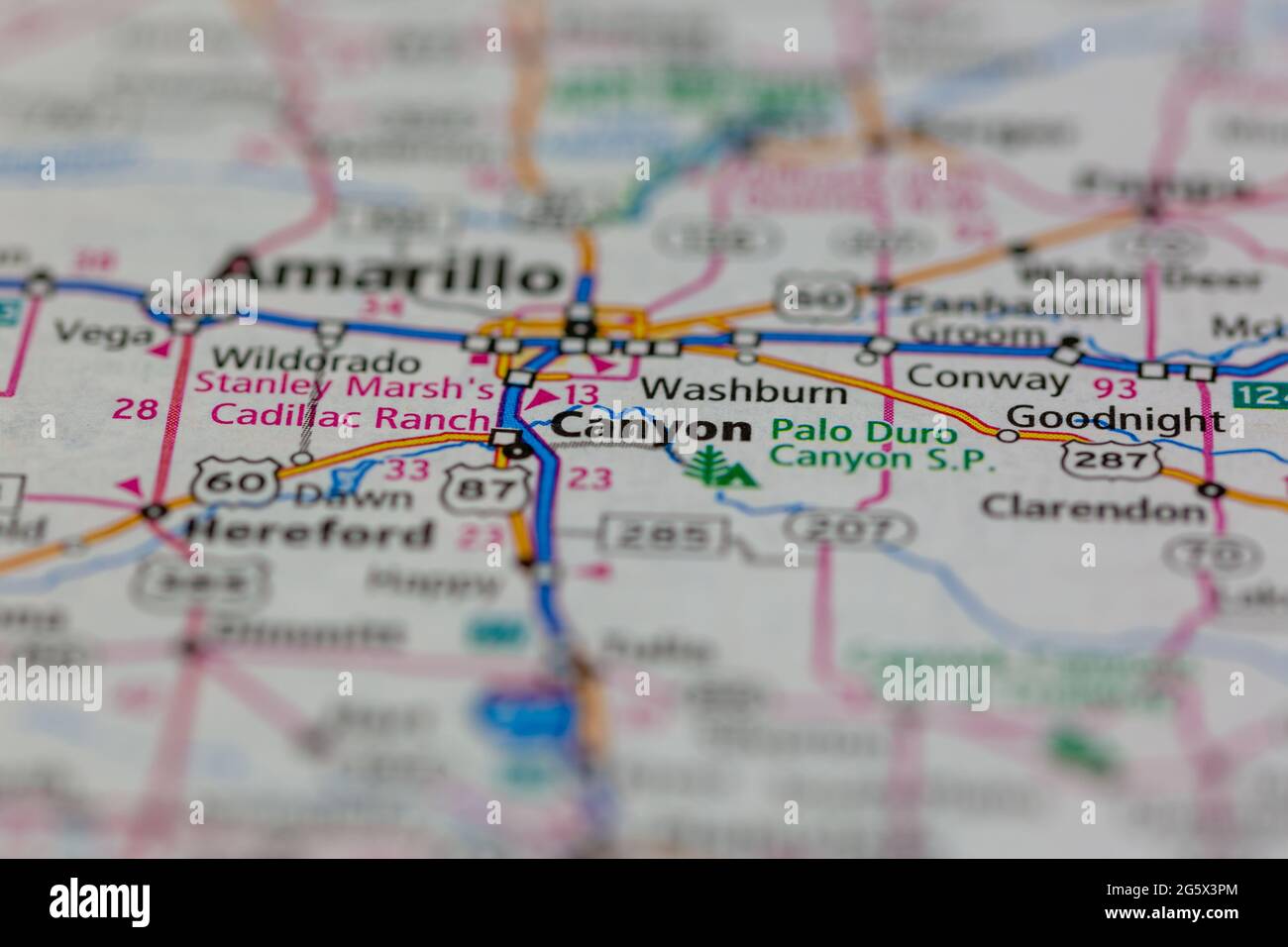 Canyon texas auf einer karte -Fotos und -Bildmaterial in hoher ...
