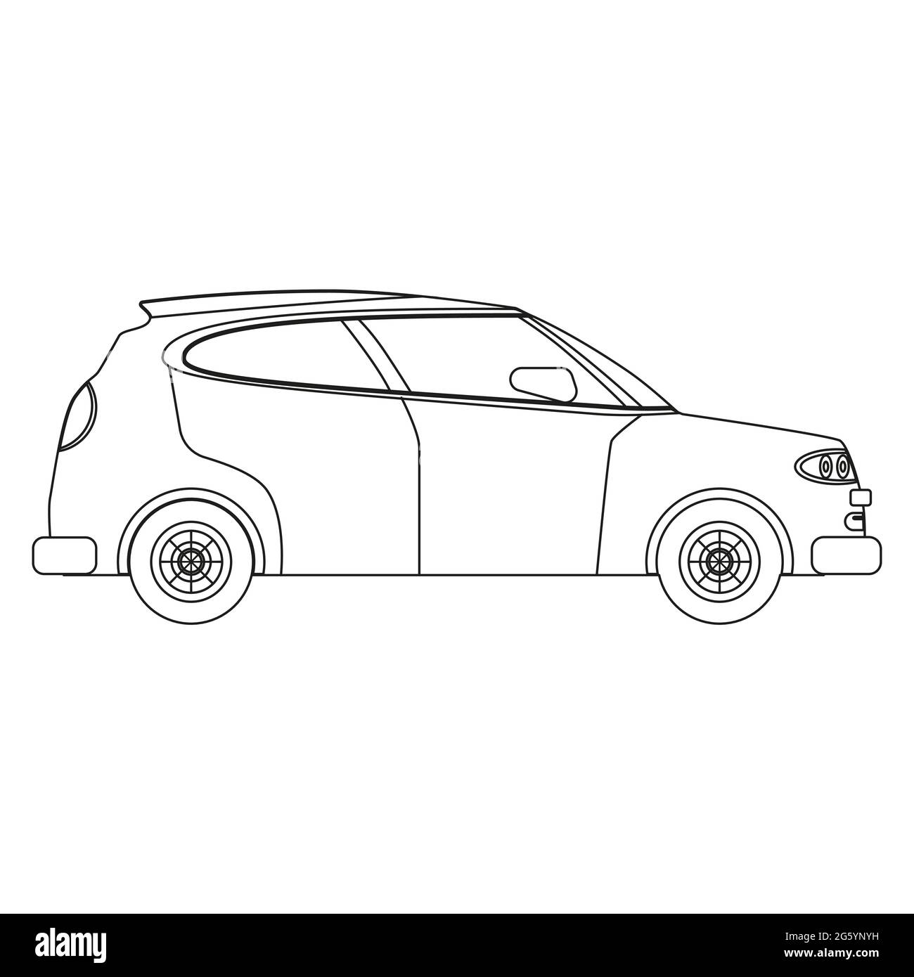 Auto Seitenansicht Strichzeichnung Vektor Stockfotos und -bilder Kaufen ...