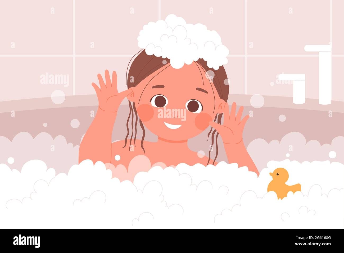 Kinder baden Stock-Vektorgrafiken kaufen - Alamy
