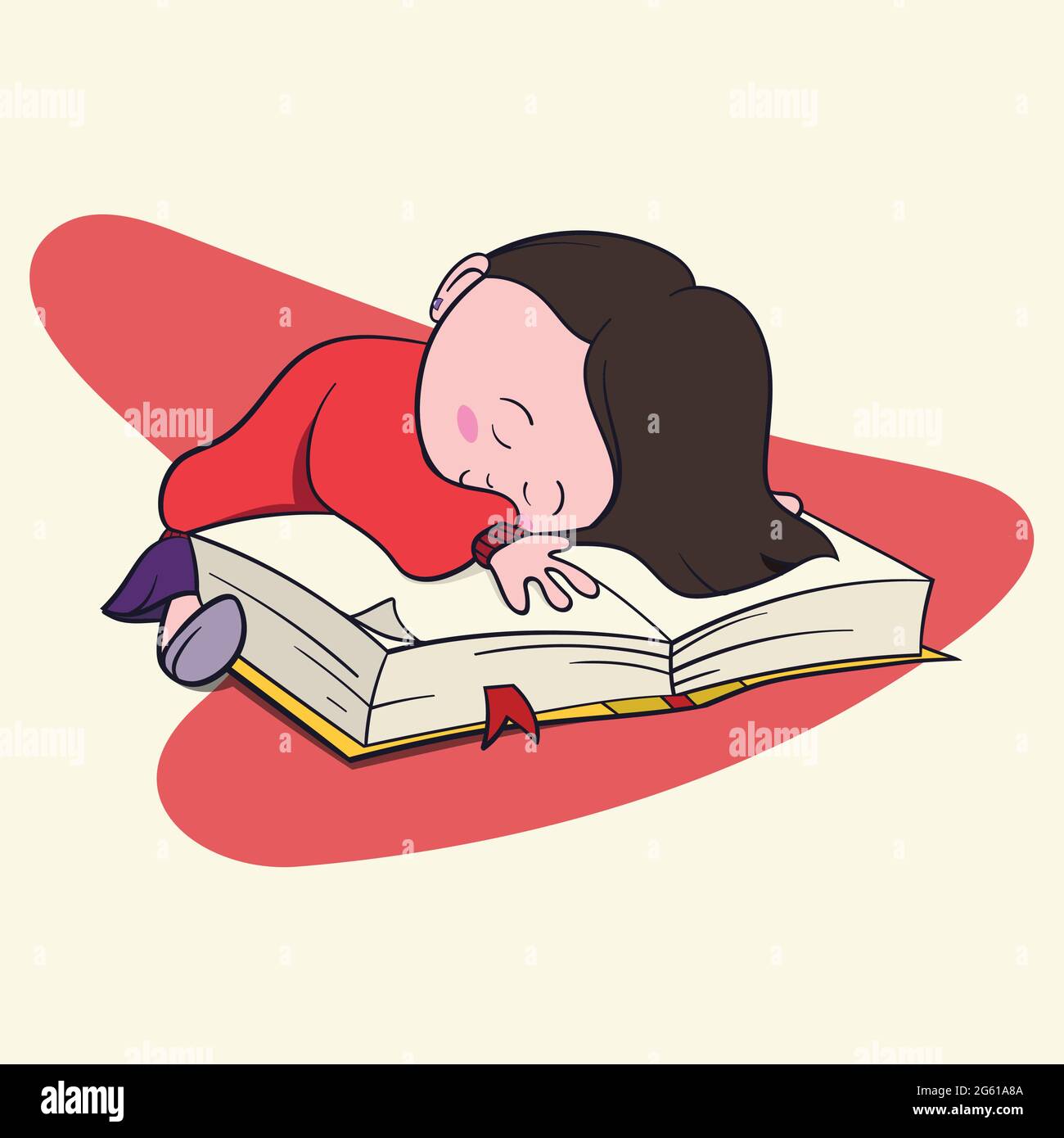 Cartoon kids reading book vector -Fotos und -Bildmaterial in hoher ...
