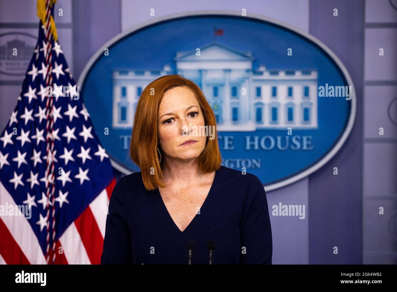 Washington, Vereinigte Staaten Von Amerika. Juli 2021. Jen Psaki, Pressesprecherin des Weißen ...