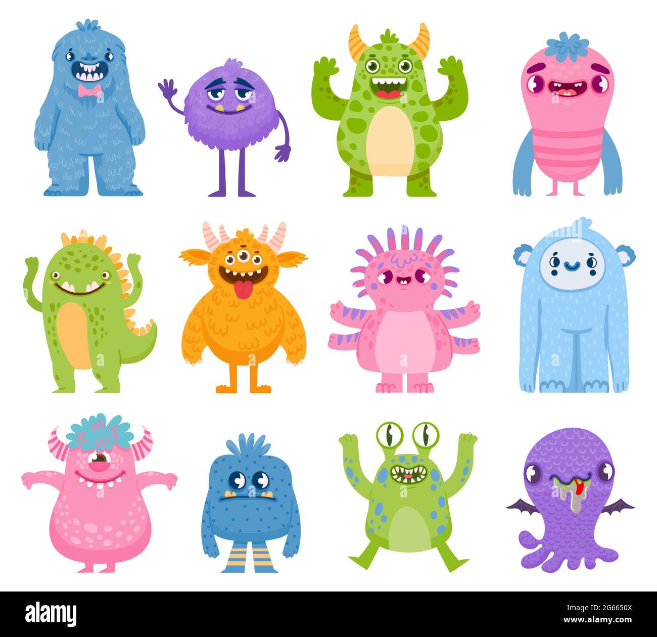 Halloween monsters cartoon creatures set -Fotos und -Bildmaterial in ...