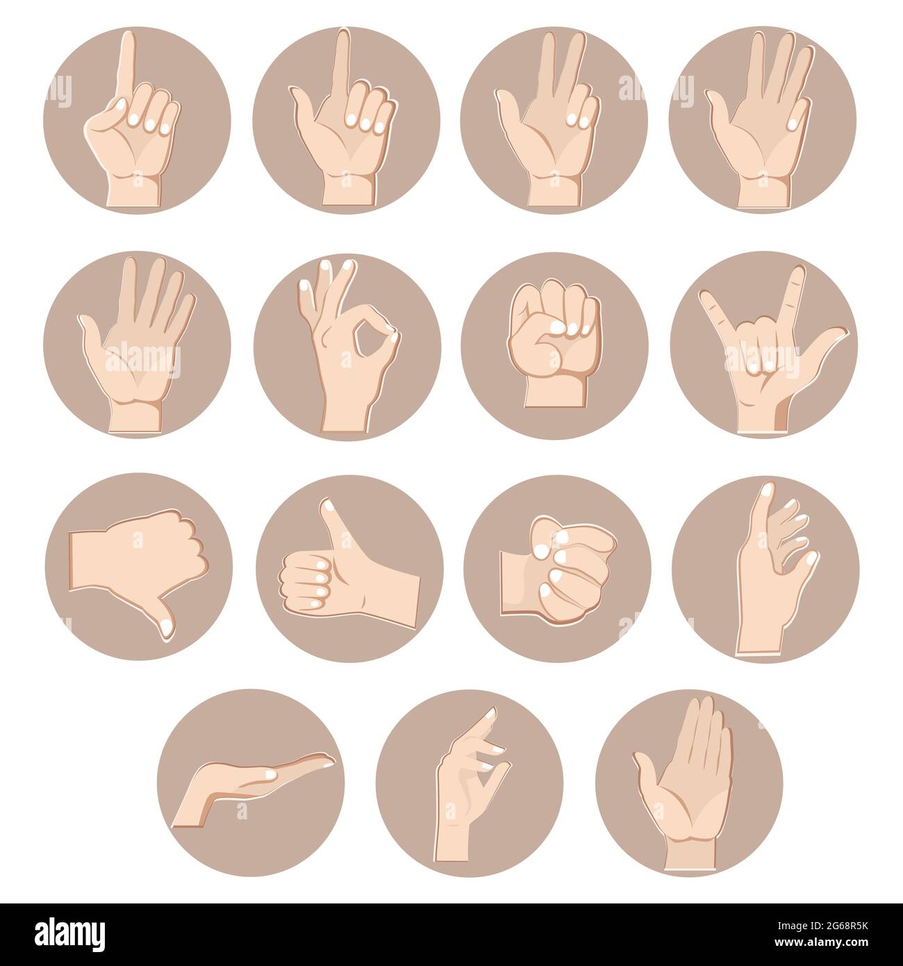 Menschliche hand mit daumen zeigend Stock-Vektorgrafiken kaufen - Alamy