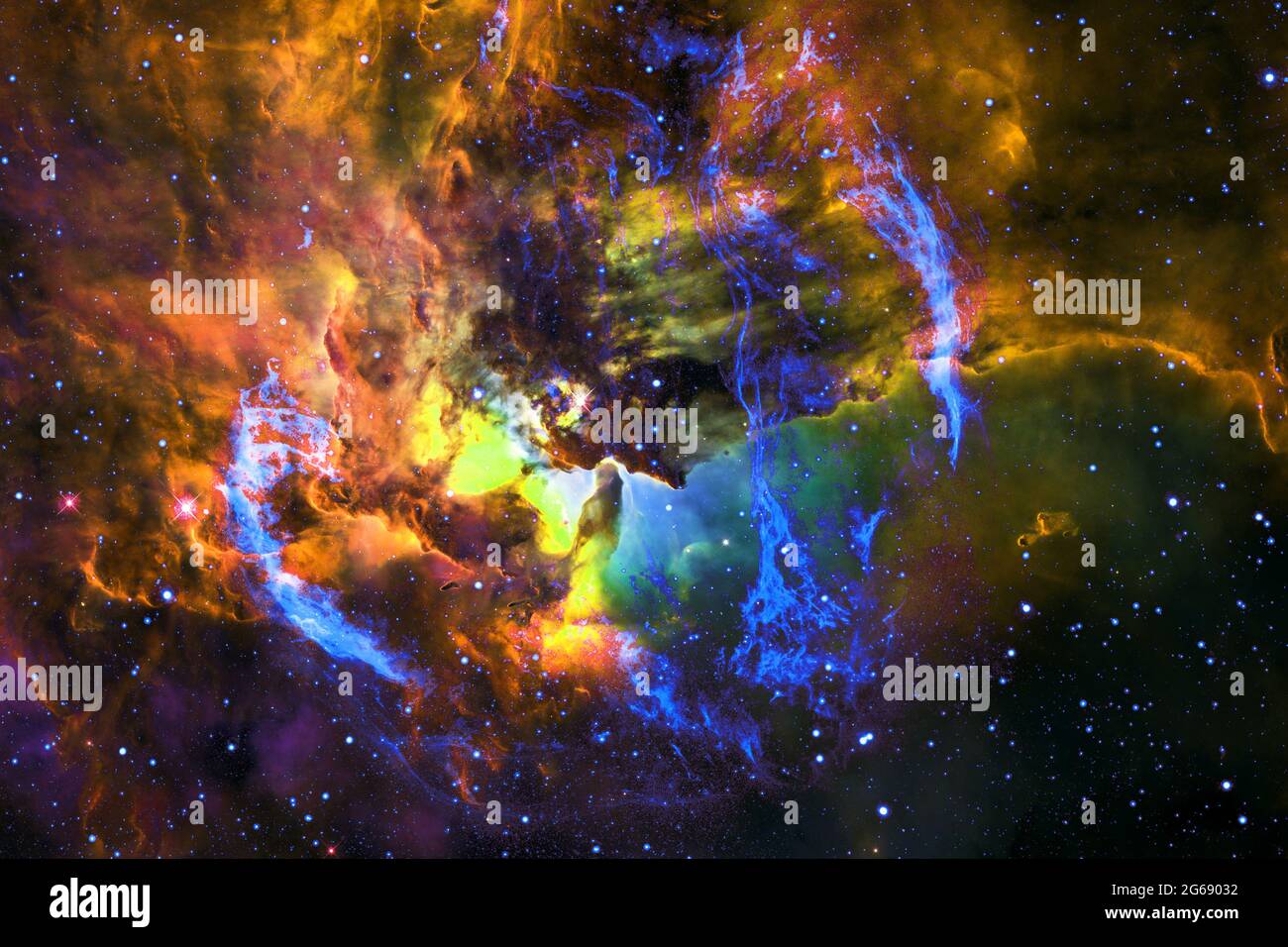 Unendliches Universum mit Sternen und Galaxien im Weltraum. Kosmos ...