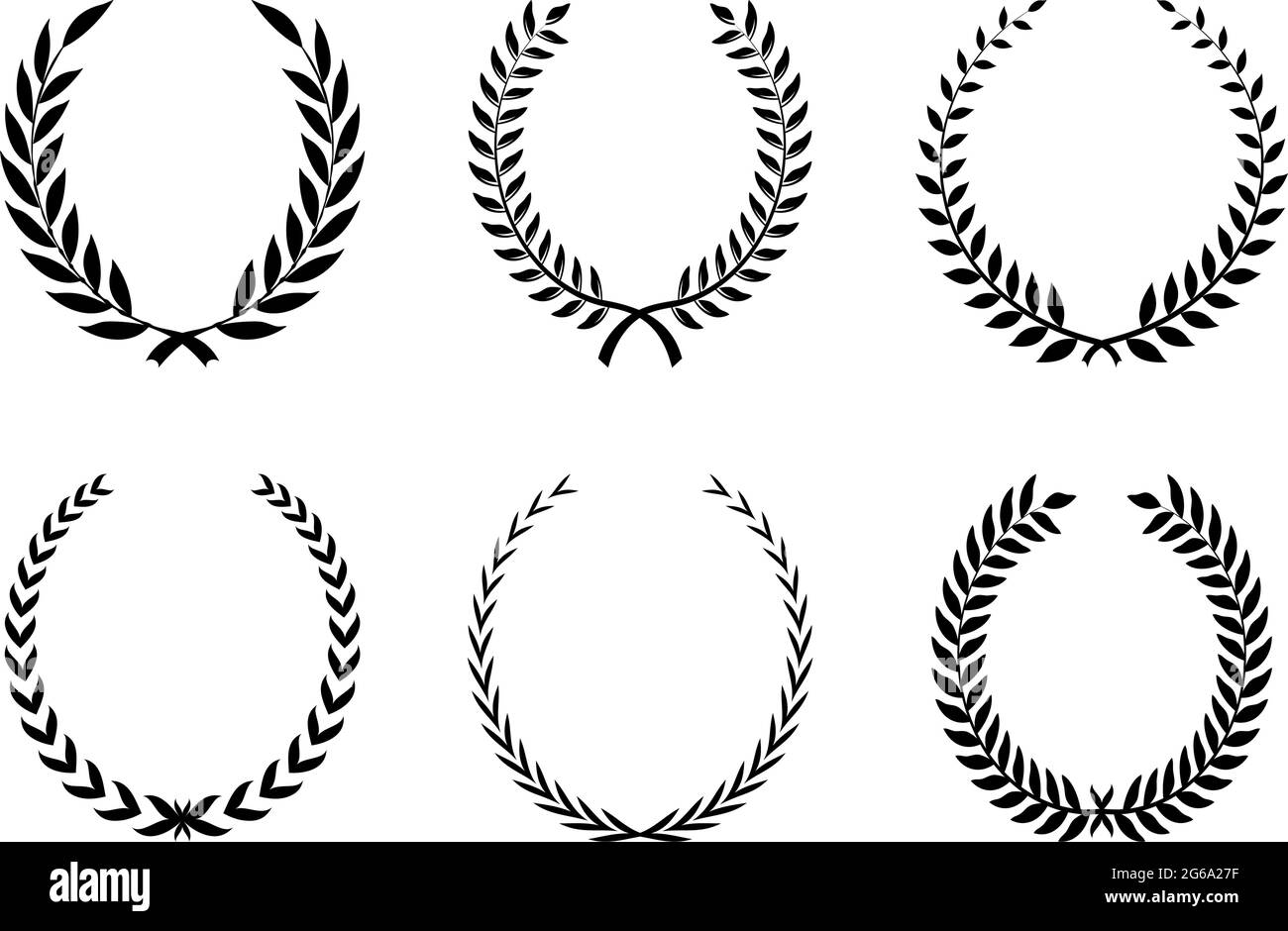 Laurel Ehrenkranz Vektor auf weißem isolierten Hintergrund Stock ...