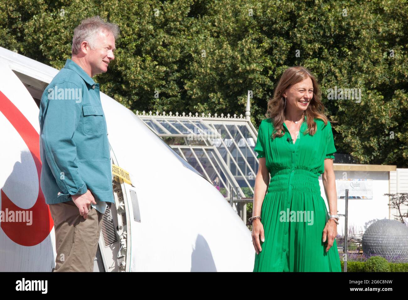 Hampton Court, England, 2 Jult 2021: Der Extinction Show-Garten von ...