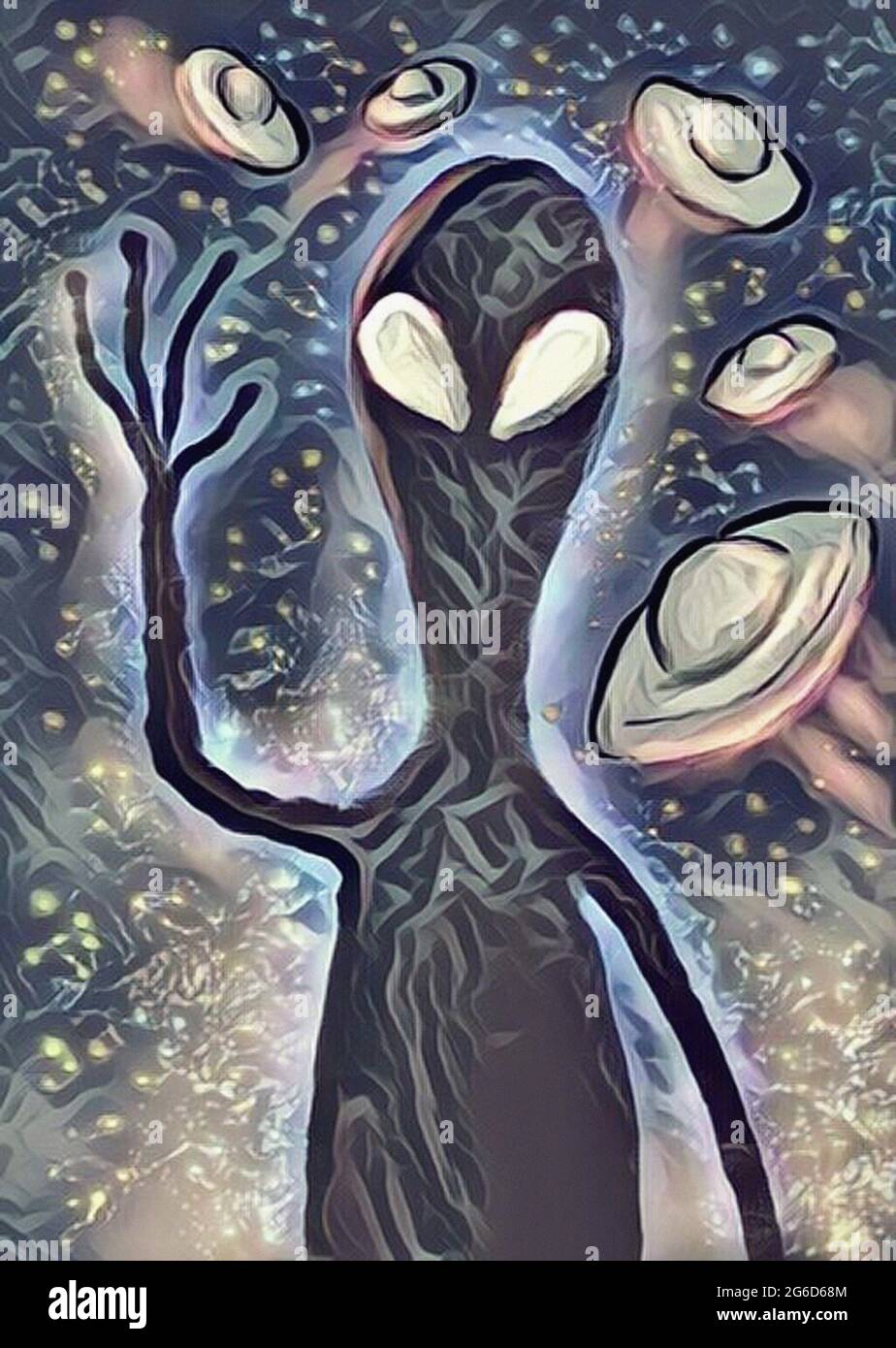 Cartoon illustration alien fantasy character -Fotos und -Bildmaterial ...