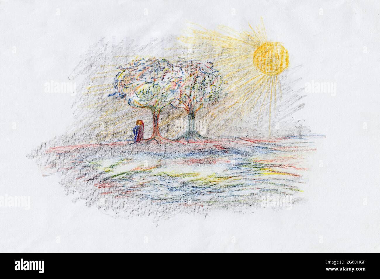 Bleistiftzeichnung landschaft -Fotos und -Bildmaterial in hoher ...