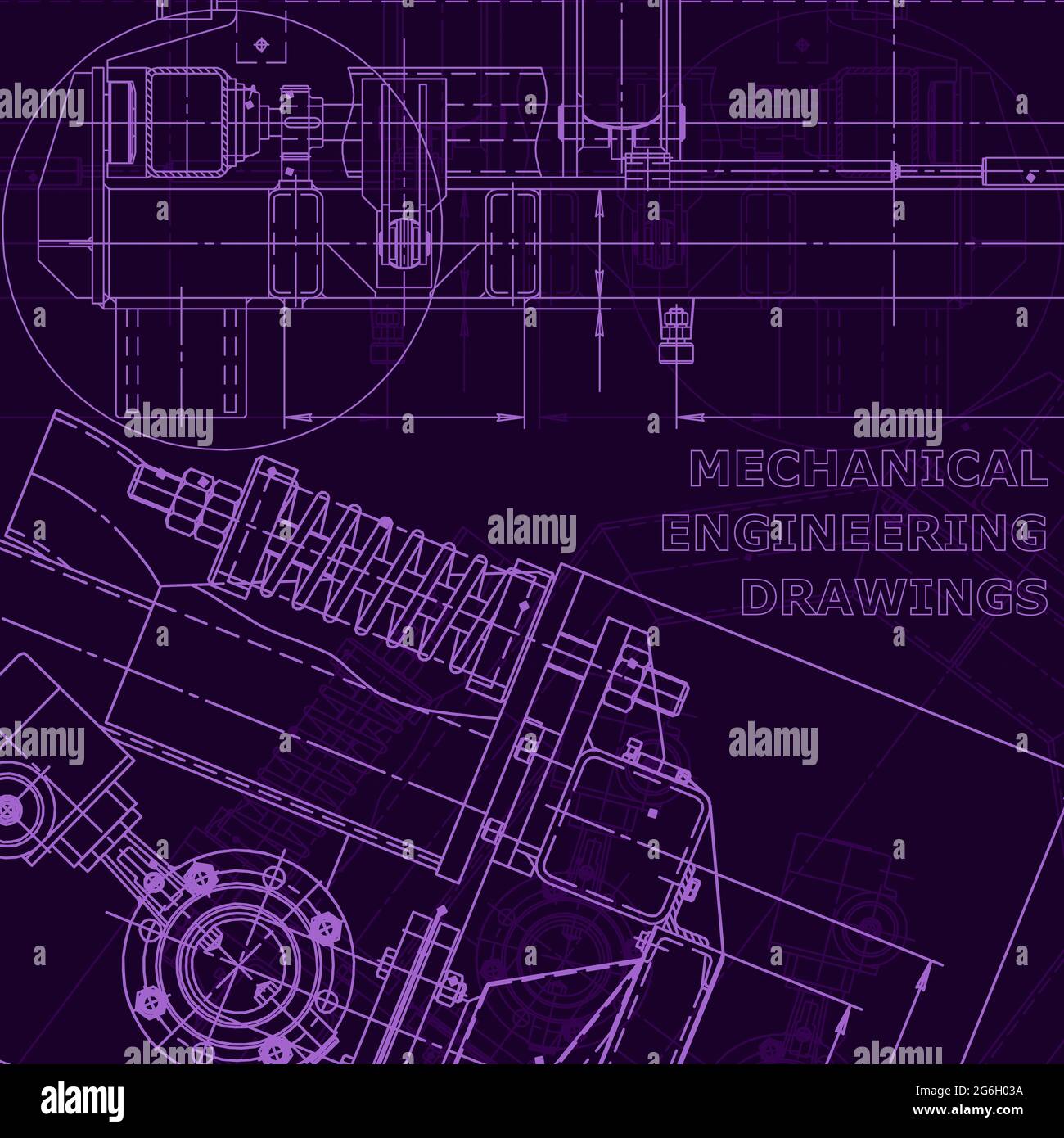 Blaupause, Schema, Plan, Skizze Technische Illustrationen Hintergrund ...