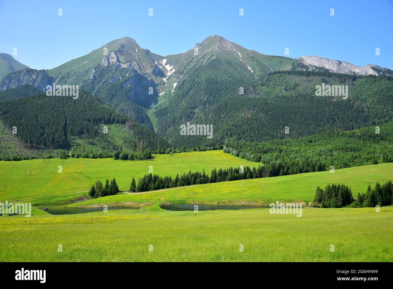Die beiden höchsten Berge der Belianske Tatra, Havran und Zdiarska ...