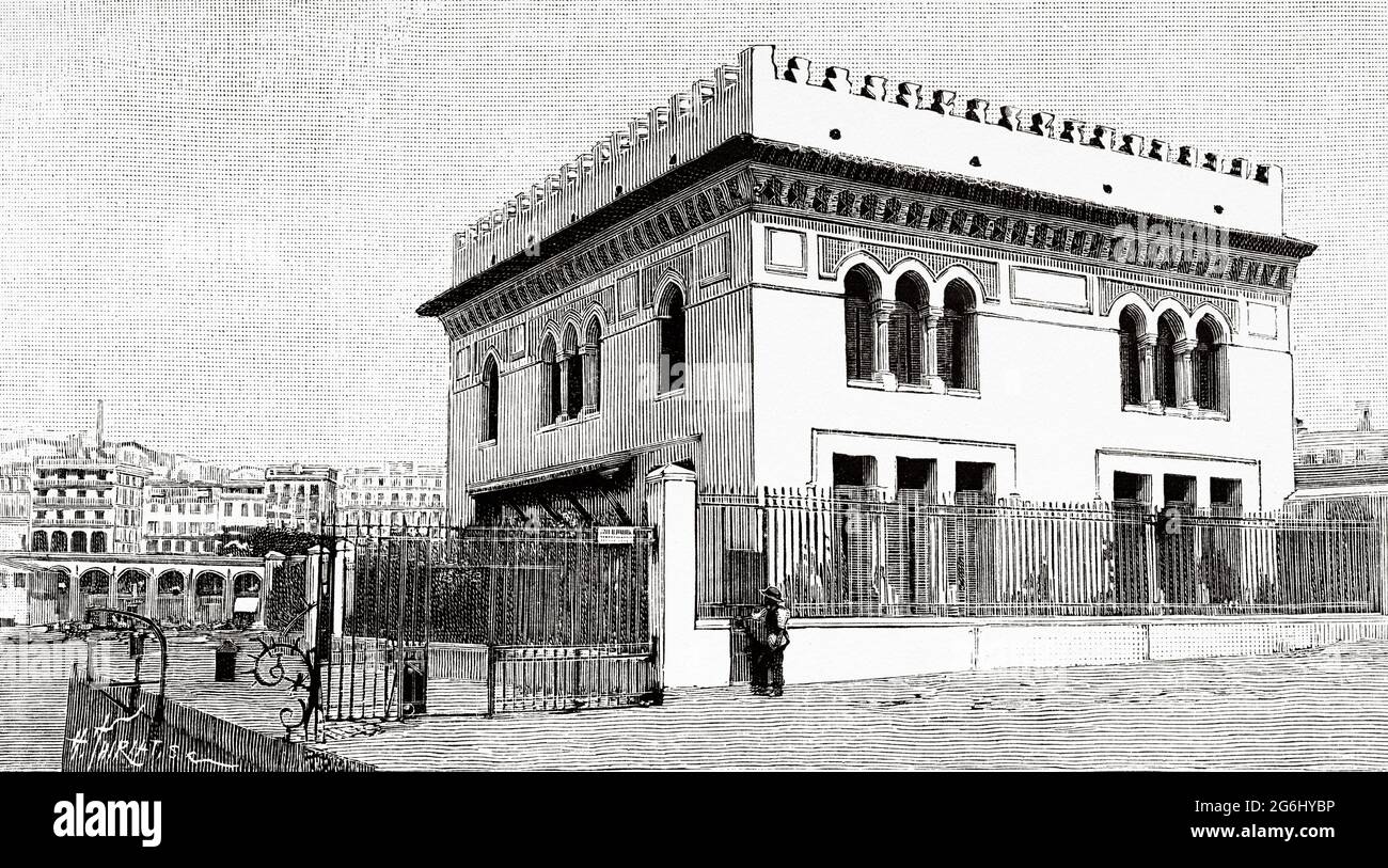 Das Aquarium, zoologische Station von Algier. Algerien, Afrika. Alte ...