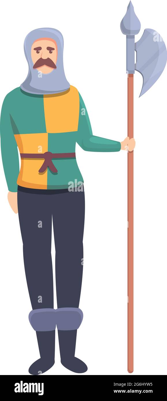 Burg Krieger Symbol Cartoon-Vektor. Mittelalterlicher Ritter ...