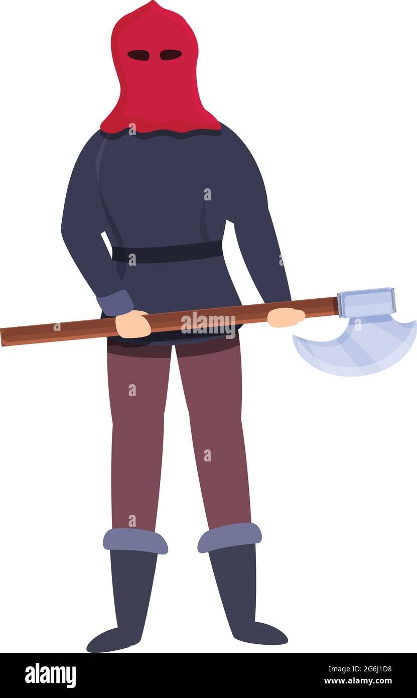 Mittelalterliches Henker Symbol Cartoon-Vektor. Mittelalterlicher Axt ...