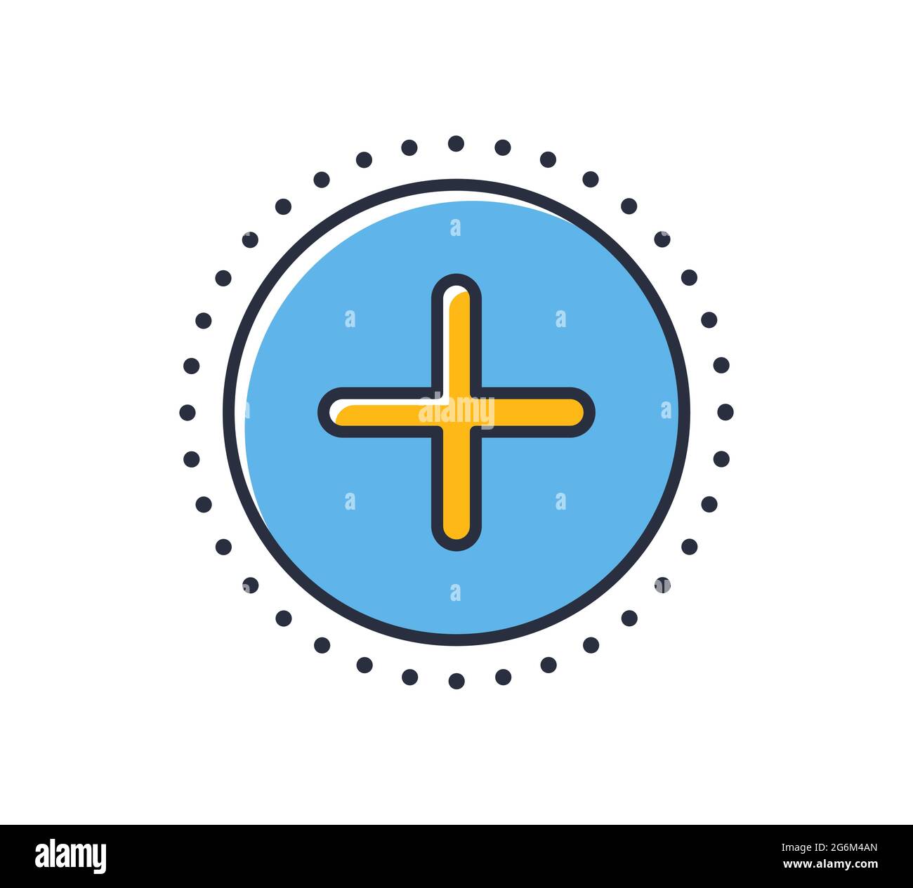 Symbol „Hinzufügen“. Symbol auf weißem Hintergrund isoliert anhängen ...