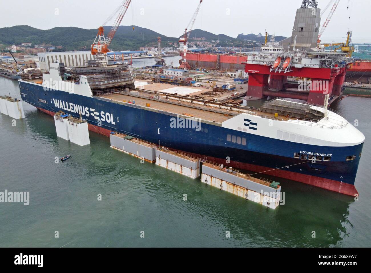 9. Juli 2021, Yantai, Yantai, China: Am 9. Juli 2021 wurde in Yantai ...