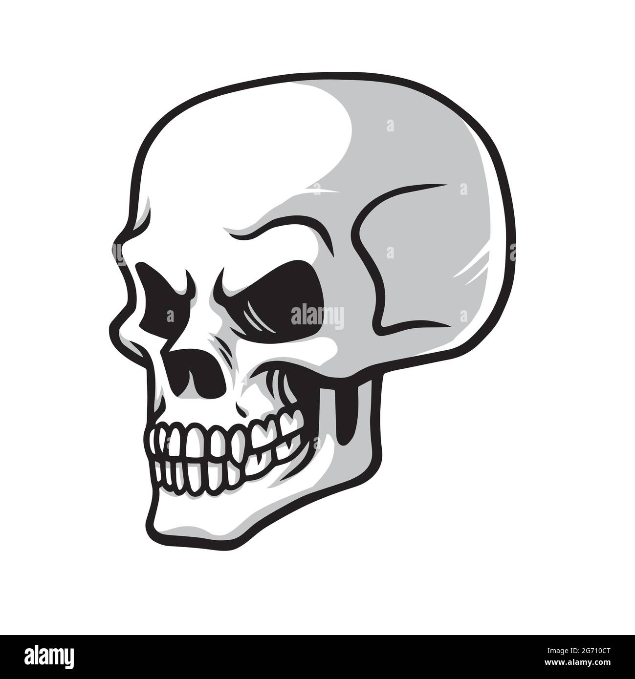 Schädel Vektor Cartoon Zeichnung Symbol Illustration Clipart Stock ...