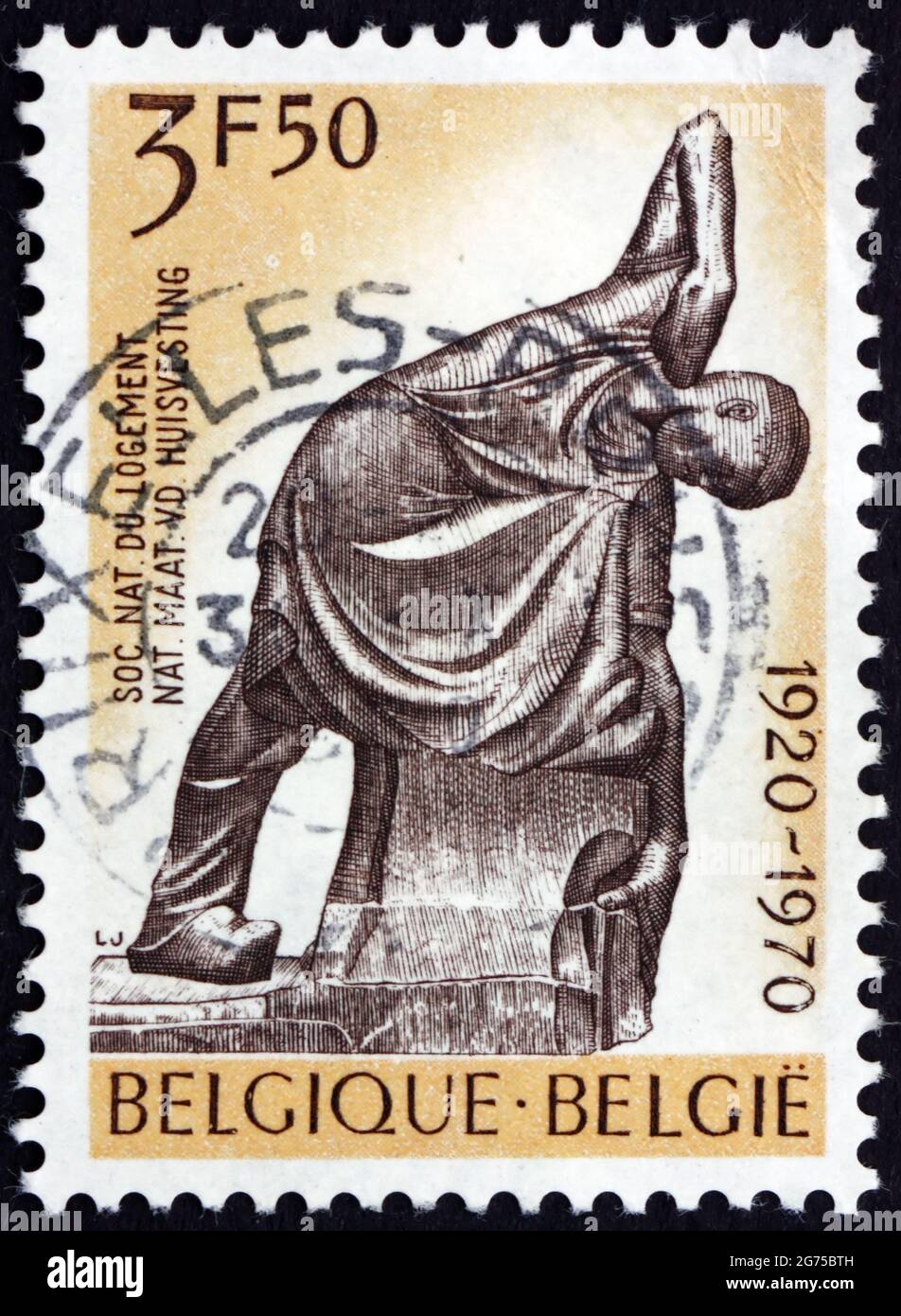 BELGIEN - UM 1970: Eine in Belgien gedruckte Briefmarke zeigt den ...