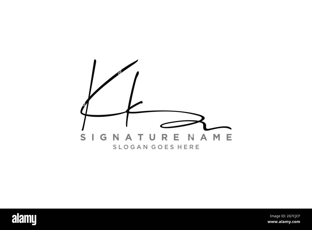 KK Brief Unterschrift Logo Vorlage Elegantes Design Logo Zeichen Symbol ...