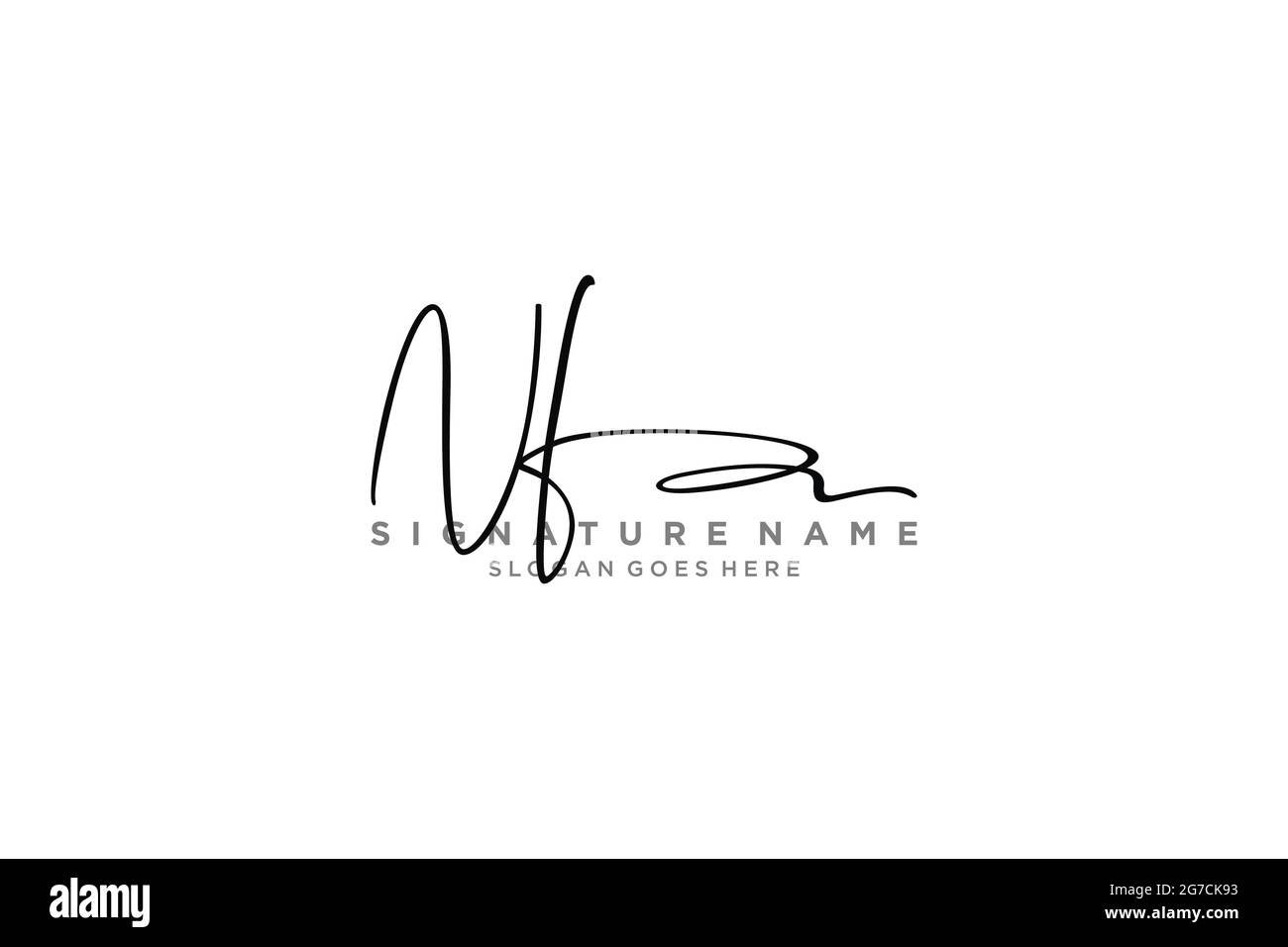 NF Letter Signature Logo Template Elegantes Design Logo Zeichen Symbol ...