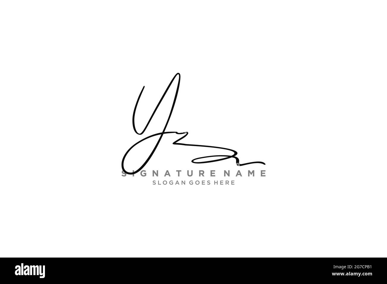 YZ Buchstabe Unterschrift Logo Vorlage Elegantes Design Logo Zeichen ...