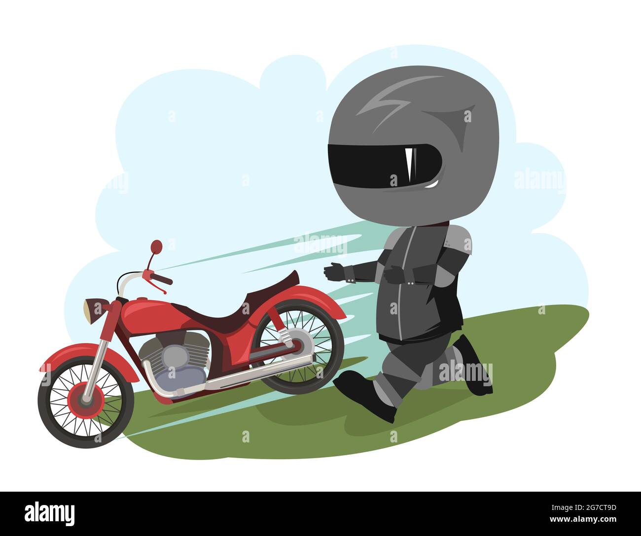 Cartoon motorcyclist Stock-Vektorgrafiken kaufen - Alamy