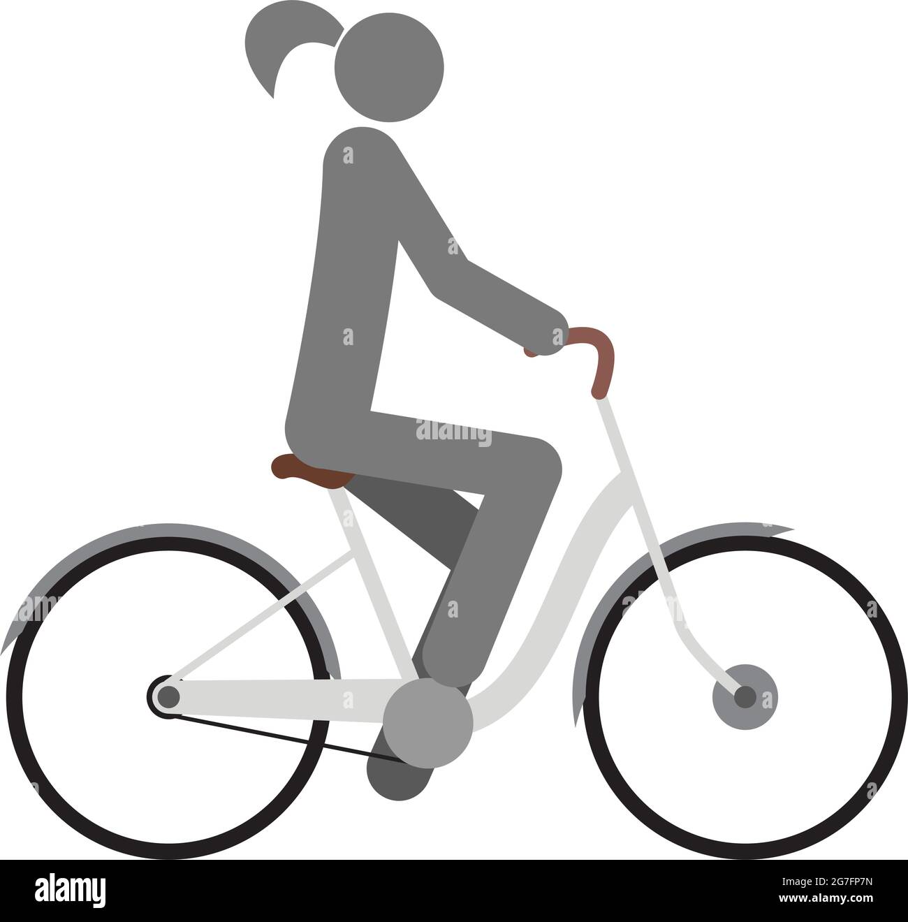 Icon Zyklus, Vektor-Fahrrad Radfahrer Piktogramm Symbol Silhouette ...