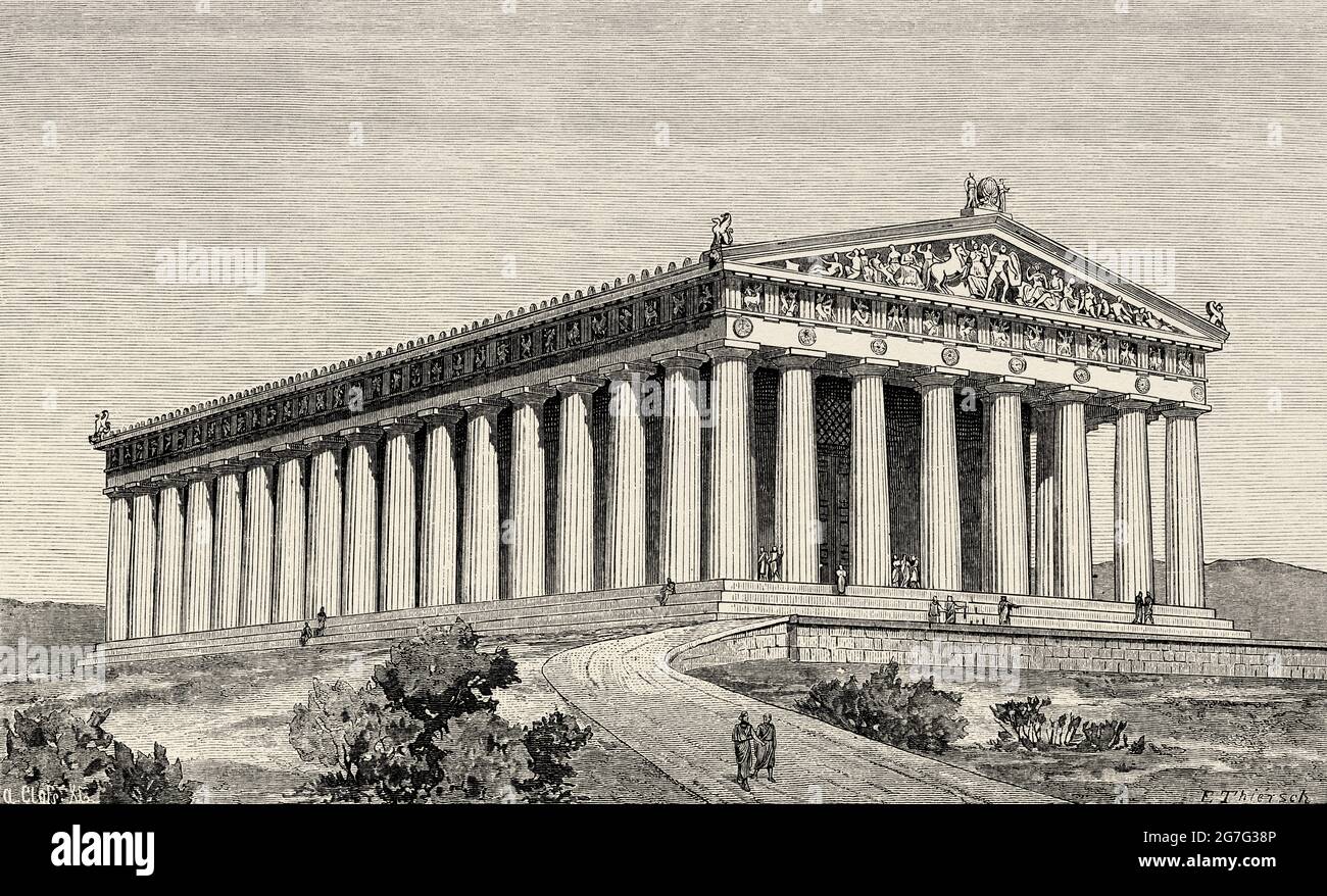 Das Antike Griechenland. Der parthenon in der Zeit von Pericles, Europa ...