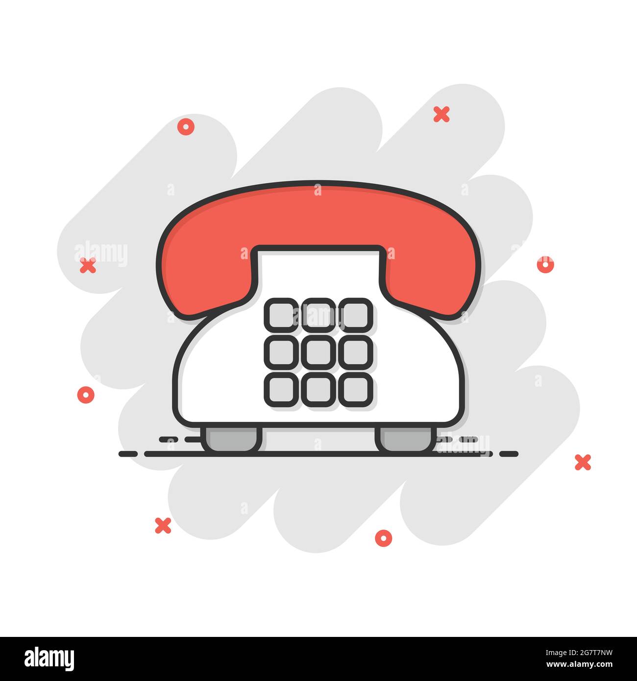 Handy-Symbol im Comic-Stil. Telefon sprechen Cartoon Vektor ...