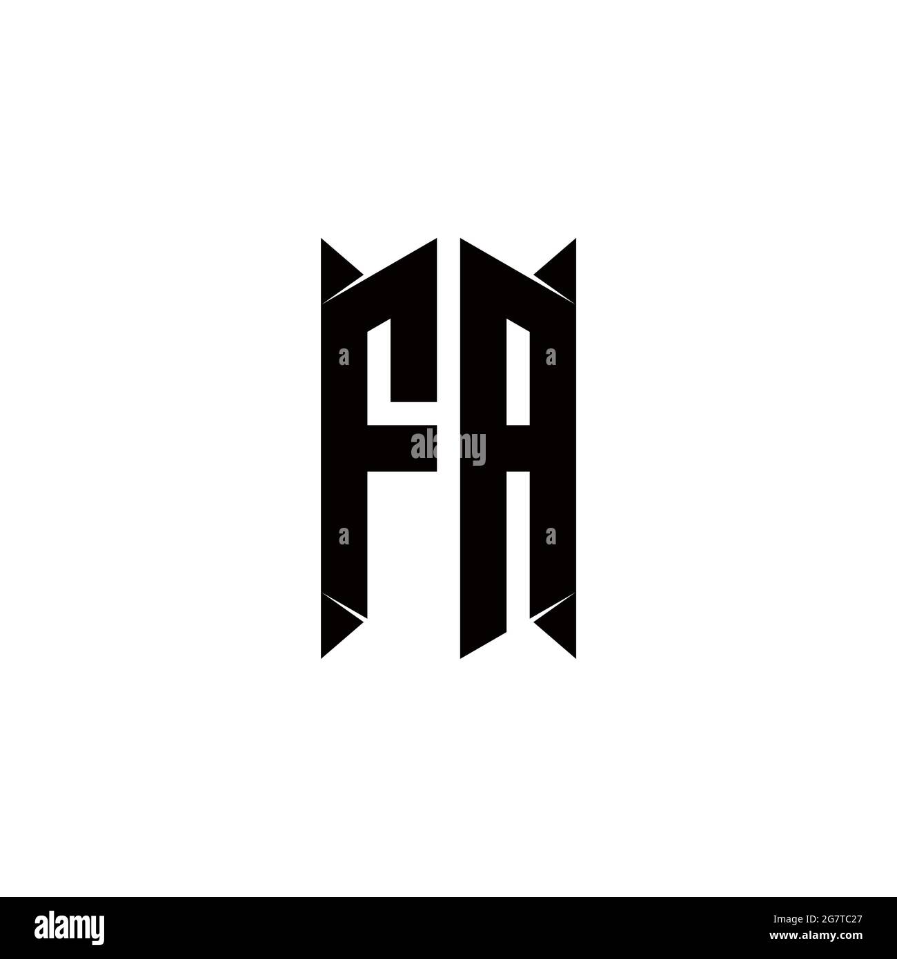 FA Logo Monogramm mit Schild Form Designs Vorlage Vektor-Symbol modern ...