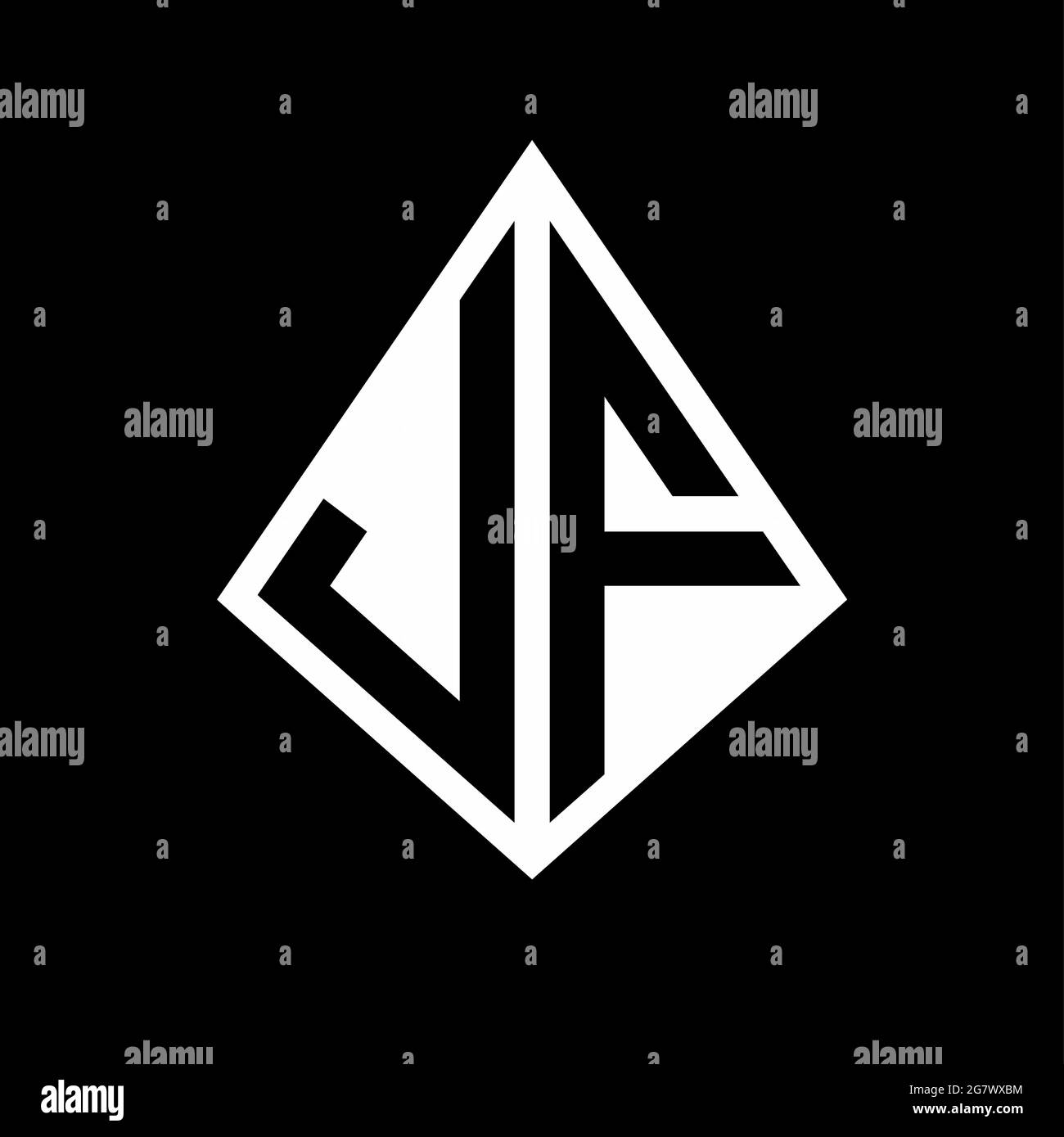 JF Logo Buchstaben Monogramm mit prisma Form Design Vorlage Vektor ...