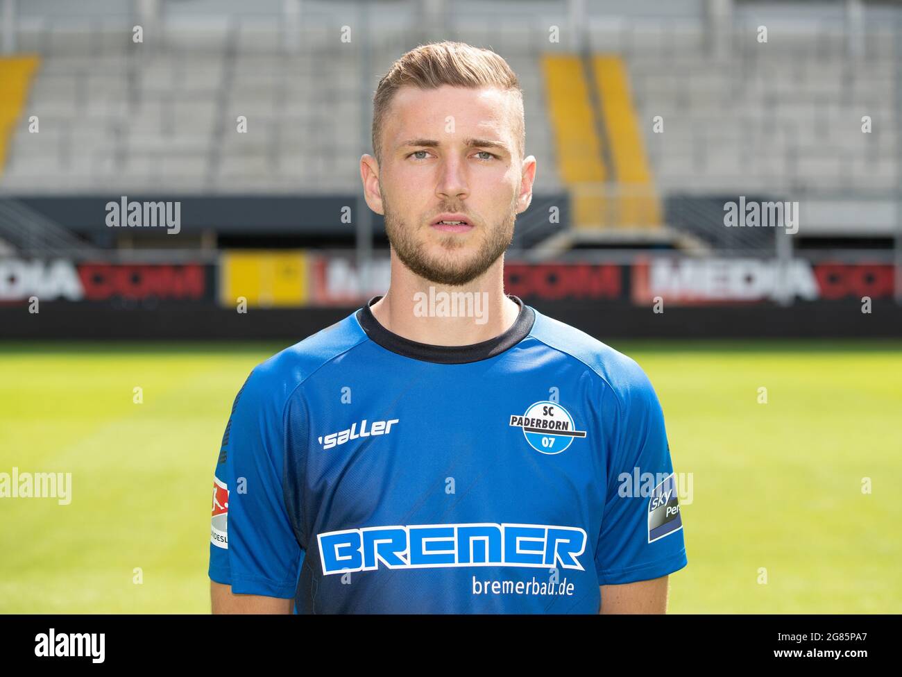 Paderborn, Deutschland. Juli 2021. Fußball: 2. Bundesliga, Fotogelegenheit des SC Paderborn für ...