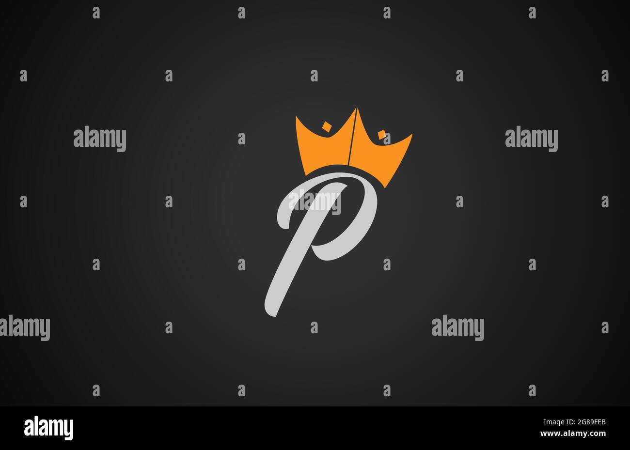 P Kreatives handgeschriebenes Alphabet-Buchstabenlogo für Branding und ...