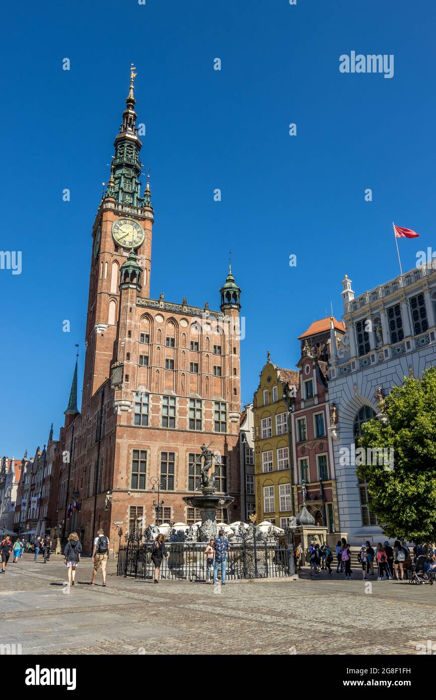 DANZIG, POLEN - 18. Jun 2021: Ein schönes architektonisches Design von ...