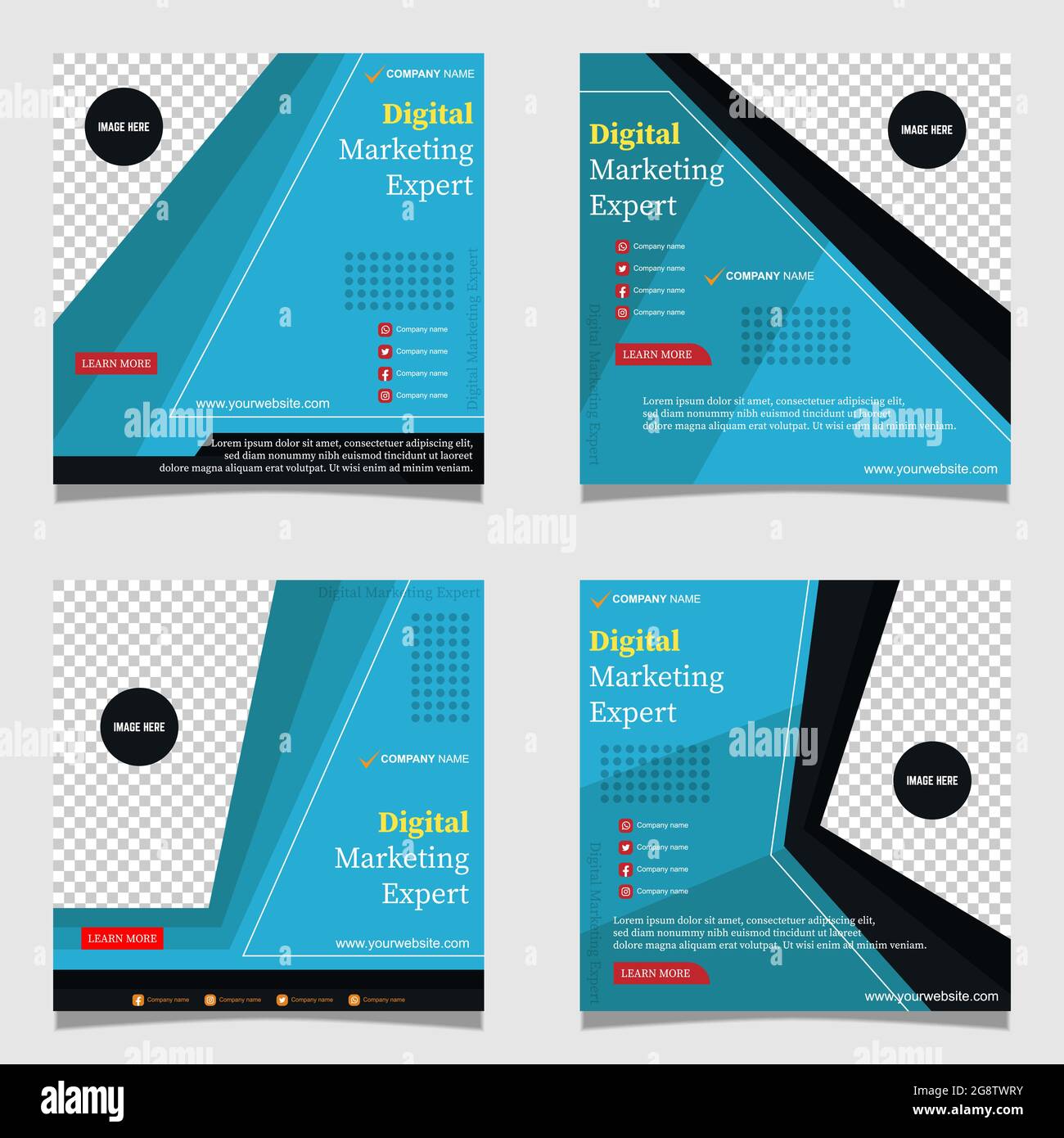 Digital Marketing Expert Social Media Post-Vorlage, editierbare ...